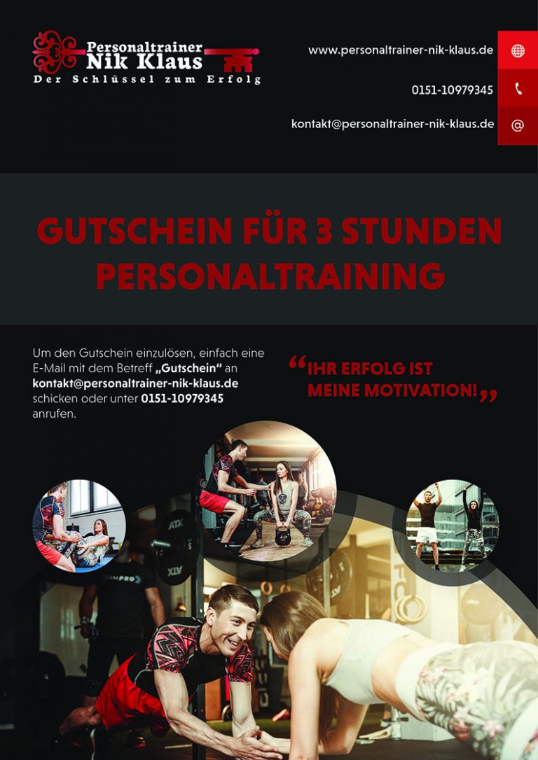 Geschenkgutschein – Jetzt unverbindlich anfragen! – Personaltrainer Nik ...